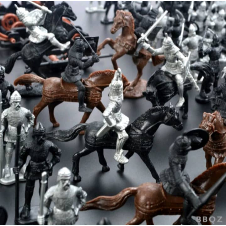 Army Soldier Military Modern War Medieval Knights Warriors Horses Toy ...