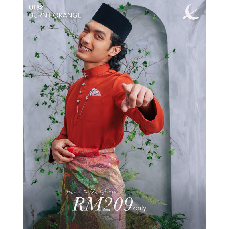 BAJU MELAYU ULTIMATE 1.0 BURNT ORANGE & SEAL BROWN BY ELRAH EXCLUSIVE | Shopee Malaysia