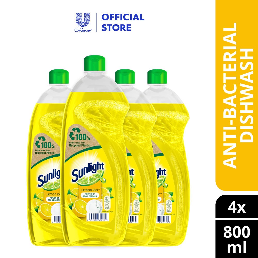 [Bundle of 4] Sunlight Dishwash Liquid Lemon 800ml | Shopee Malaysia