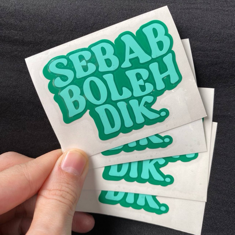STICKER SEBAB BOLEH DIK | STICKER MOTOR | STICKER KERETA | Shopee Malaysia