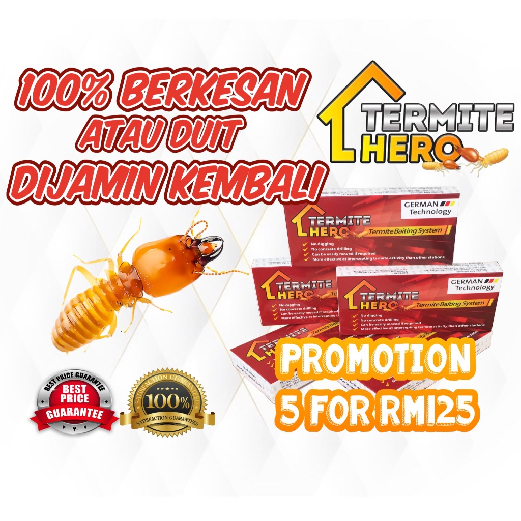 Termite Baiting Station TERMITE HERO / Termite box / Sistem Umpan Anai-anai / Pest Control ...