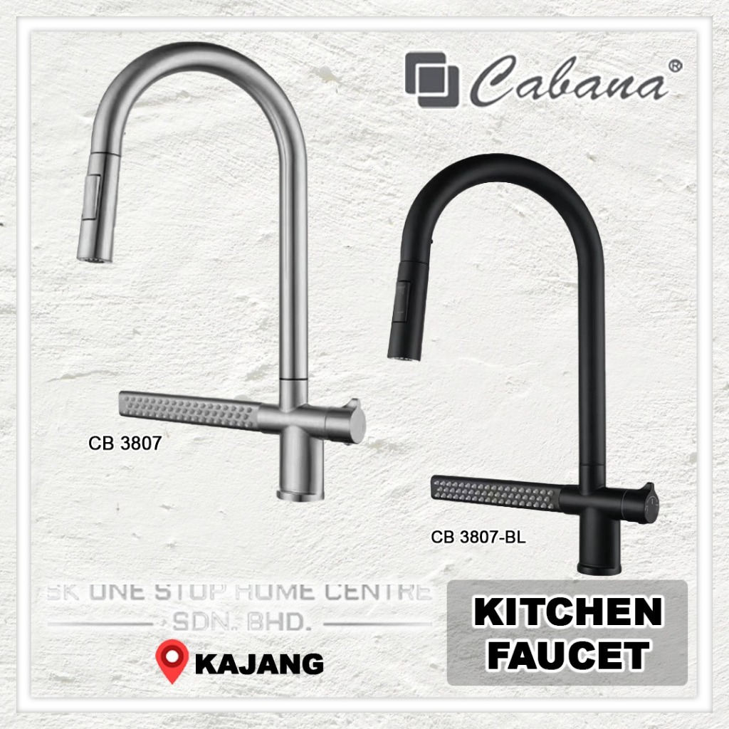 CABANA CB3807 CB3807-BL Pull Out Kitchen Cold Tap Waterfall Shower ...