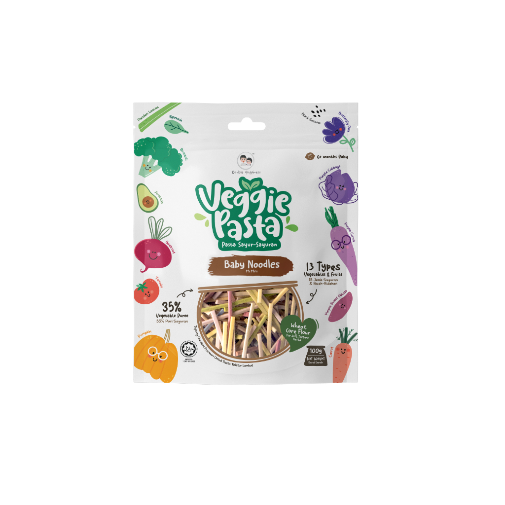 Double Happiness Veggie Pasta Baby 100g (6m+) | Shopee Malaysia