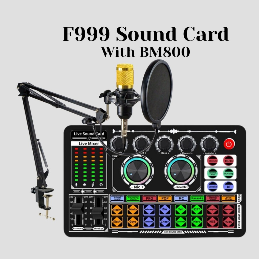 SoundCard F999 Bluetooth compatible External Wireless DJ Noise ...