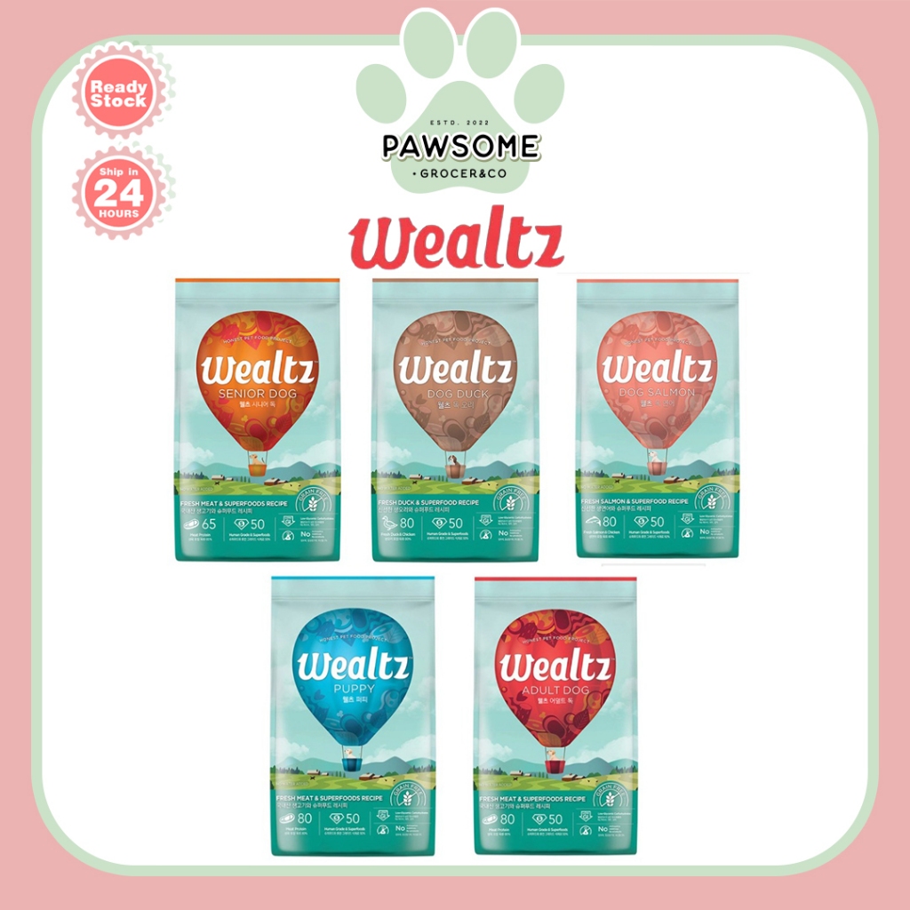 WEALTZ Dog Food (Puppy/Adult/Senior/Duck/Salmon) 6kg(300g x 20EA) | Shopee Malaysia