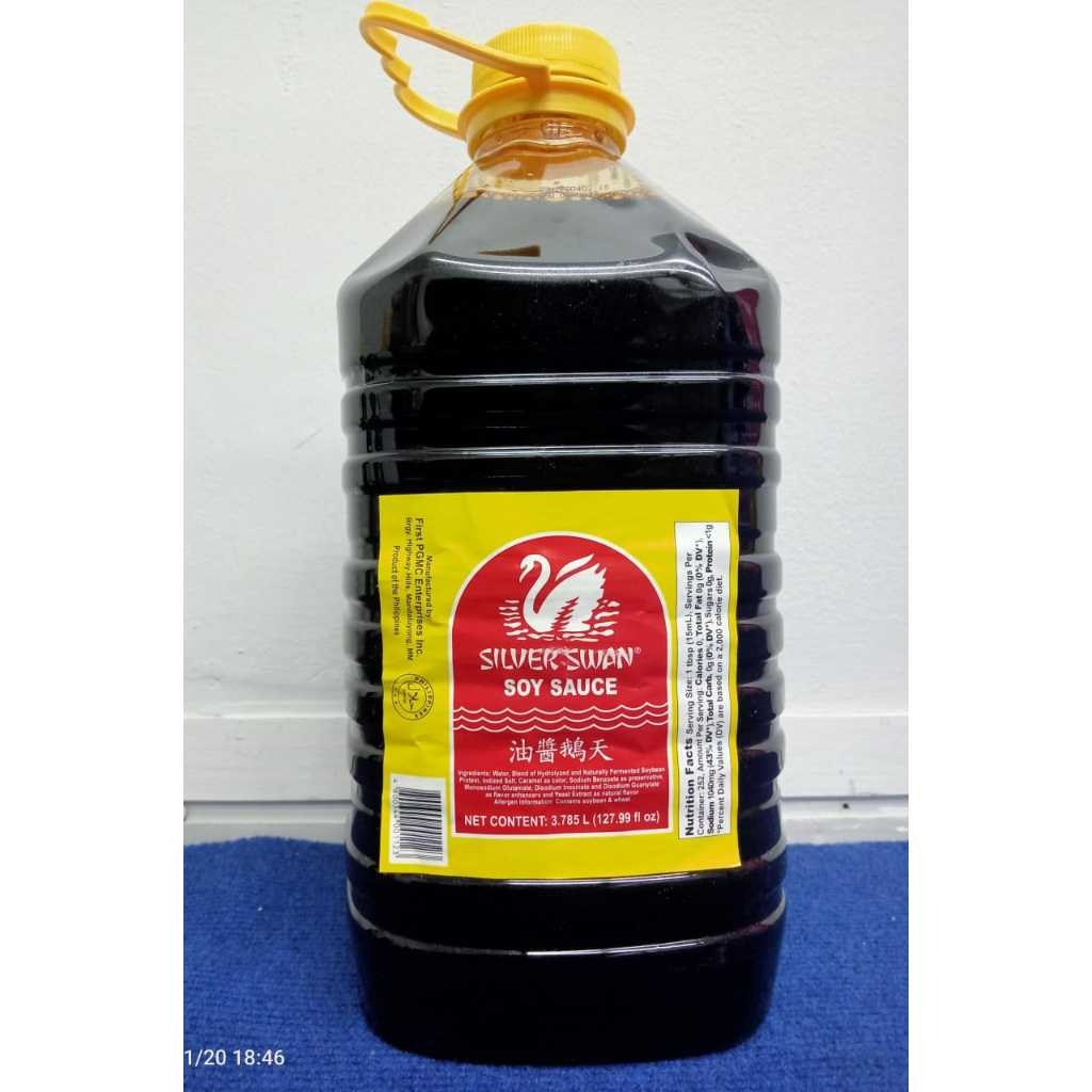 SILVER SWAN SOY SAUCE/KICAP SILVER SWAN/TOYO, BIG SIZE 1 GALLON/3.785 LITER ,HALAL, NO MSG,PINOY ...