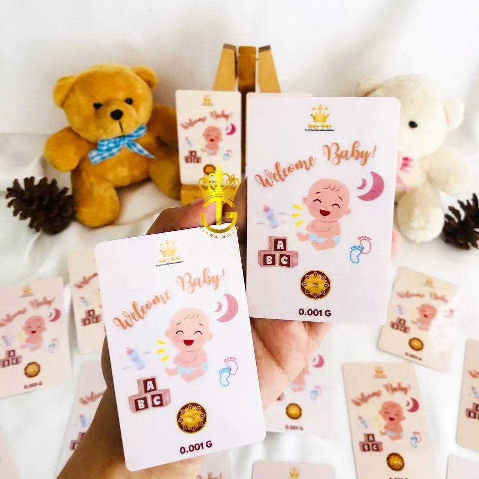 Emas mini / mini gold tulen 999 24k Baby Gold Welcome Baby 0.001 gram ...