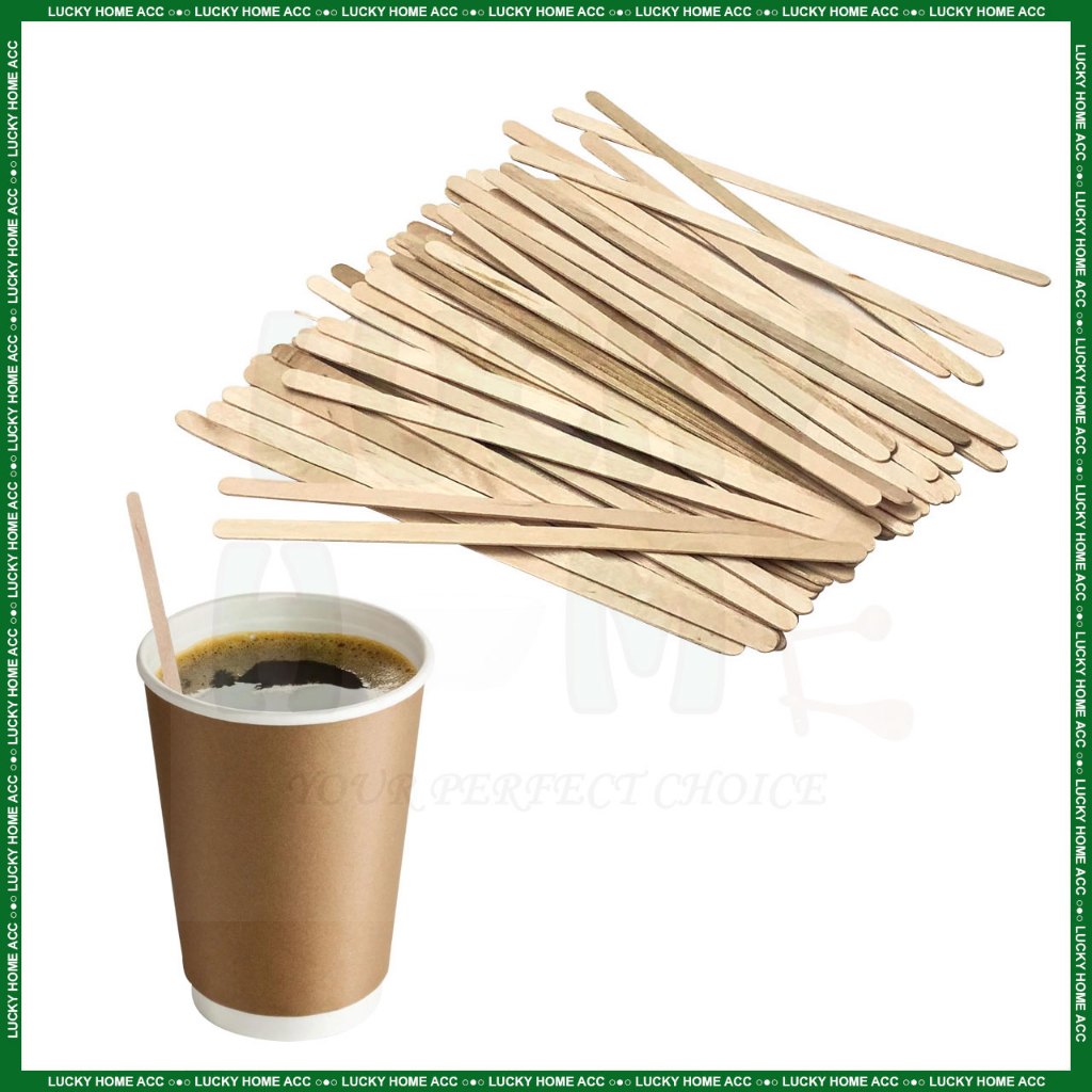 Ready Stock!!! Wooden Coffee Stirrer Disposable Coffee Stirrer Round ...