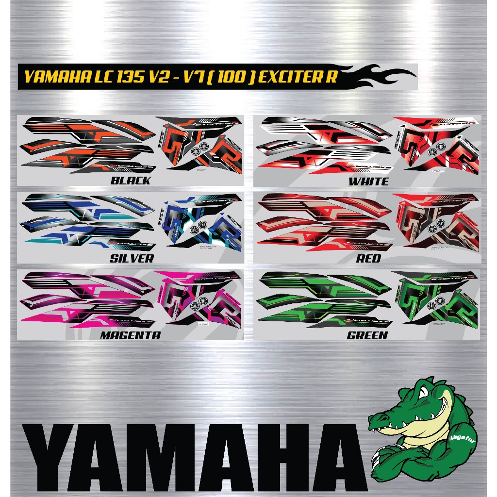 Stripe Motor Yamaha Lc 135 V2~V7 Exciter R (100) | Shopee Malaysia