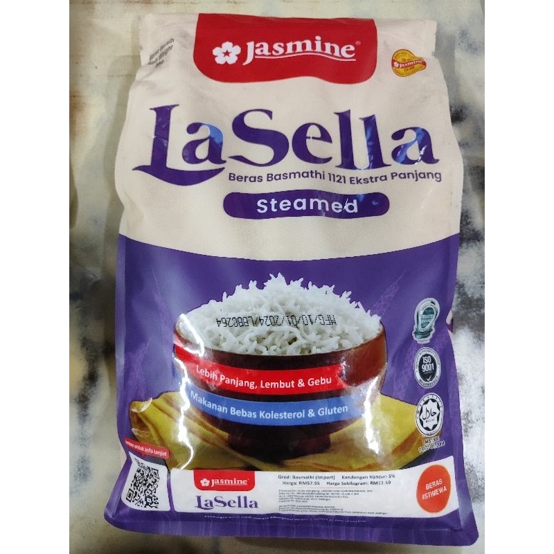 Jasmine LaSella Beras Basmathi 1121 Ekstra Panjang Steamed 5kg | Shopee Malaysia