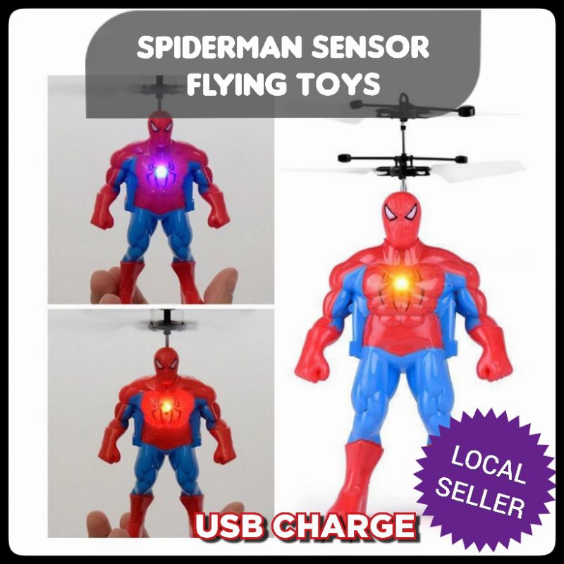 🔥 Spiderman Induction Aircraft Infrared Sensor Flying Toys Marvel ...