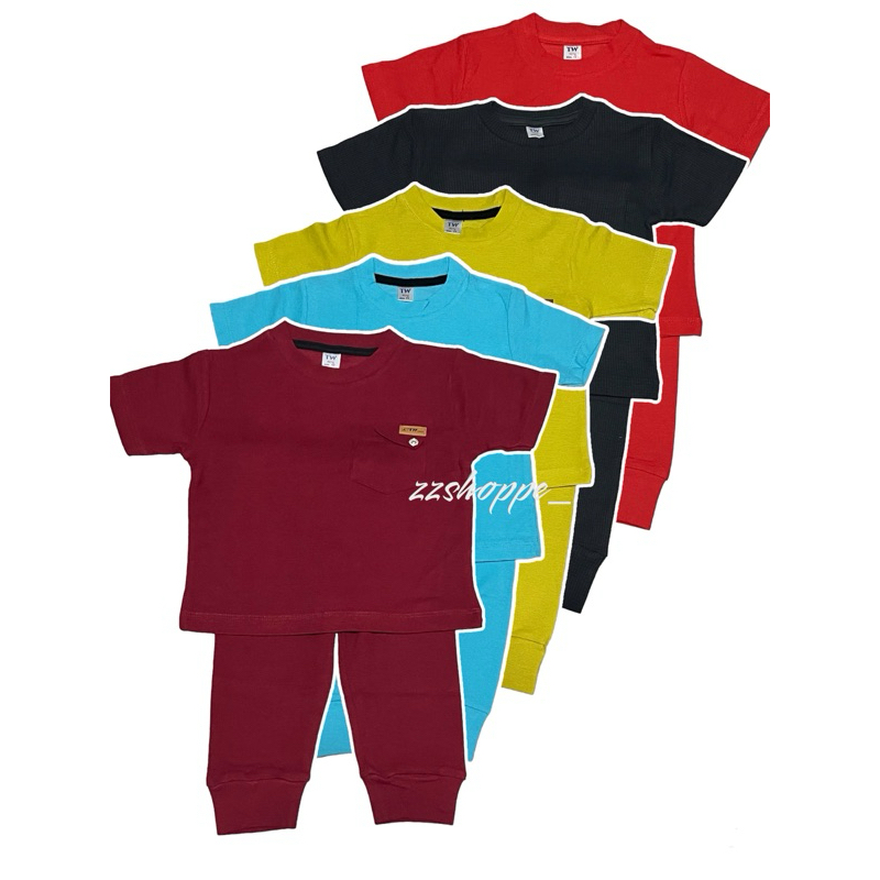 TW : KIDS Pyjamas Plain Waffle (1-6y) | Shopee Malaysia