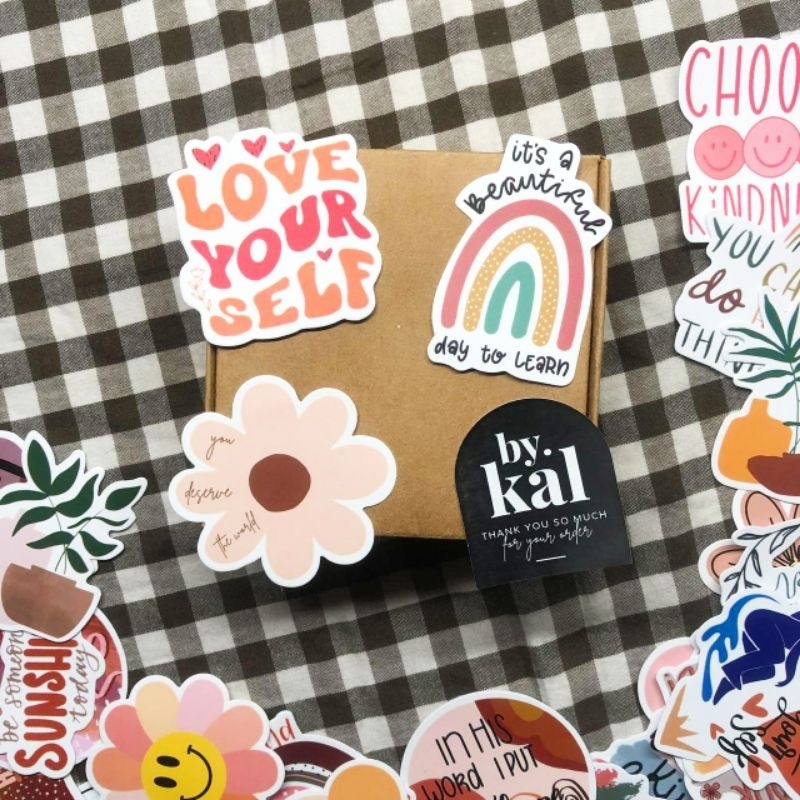 15pcs / 25pcs RANDOM Boho Set Waterproof Stickers Quotes Sticker ...
