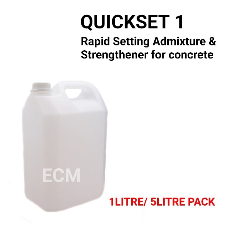 QUICKSET 1 (5LITRE / 1LITRE) RAPID SETTING LIQUID ADMIXTURE FOR ...