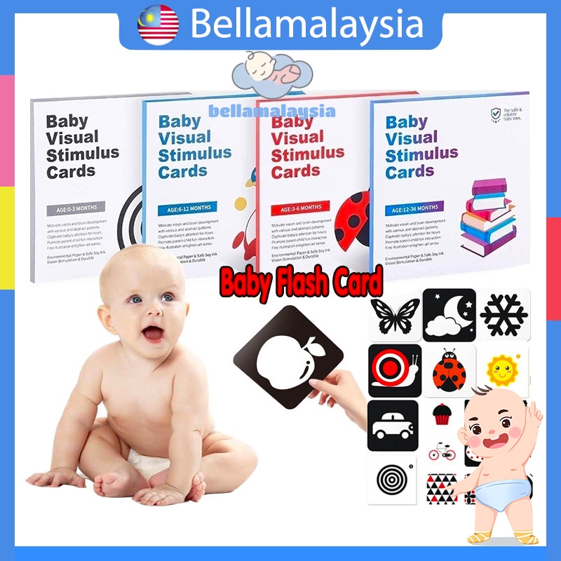 Bella 0-36Months Baby Vision Cards Flash Card Baby Sensory Card Visual ...