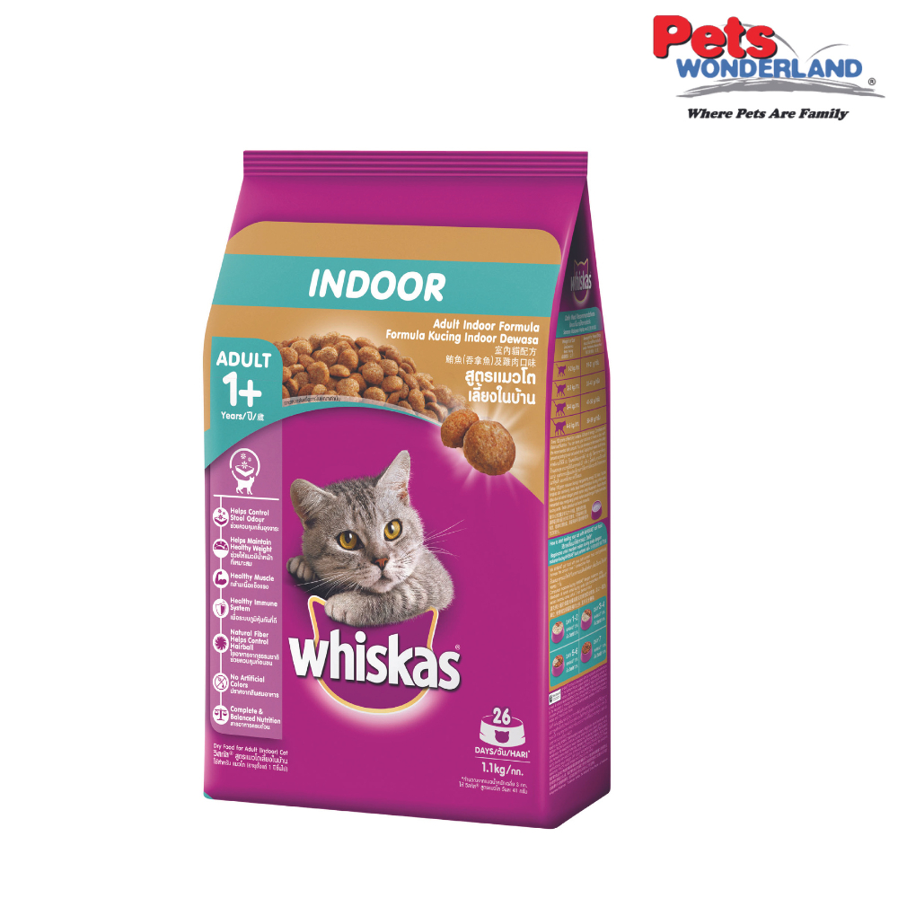 Whiskas Pocket Cat Dry Food Indoor (1.1kg) | Shopee Malaysia