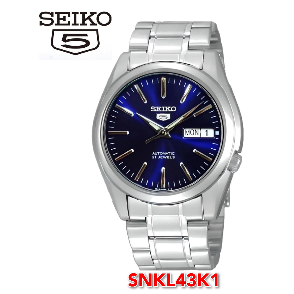 Seiko 5 Automatic 21 Jewels SNKL43K1 Men's Watch | Shopee Malaysia