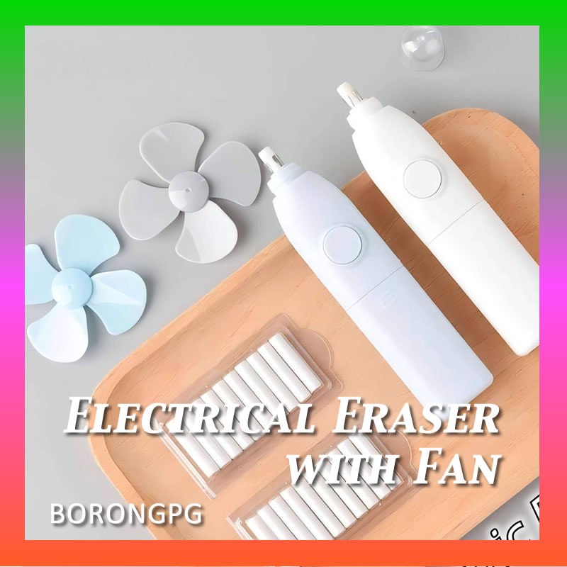 Electric Eraser Pen Fan Stationery Students Supplies Drawing Writting ...