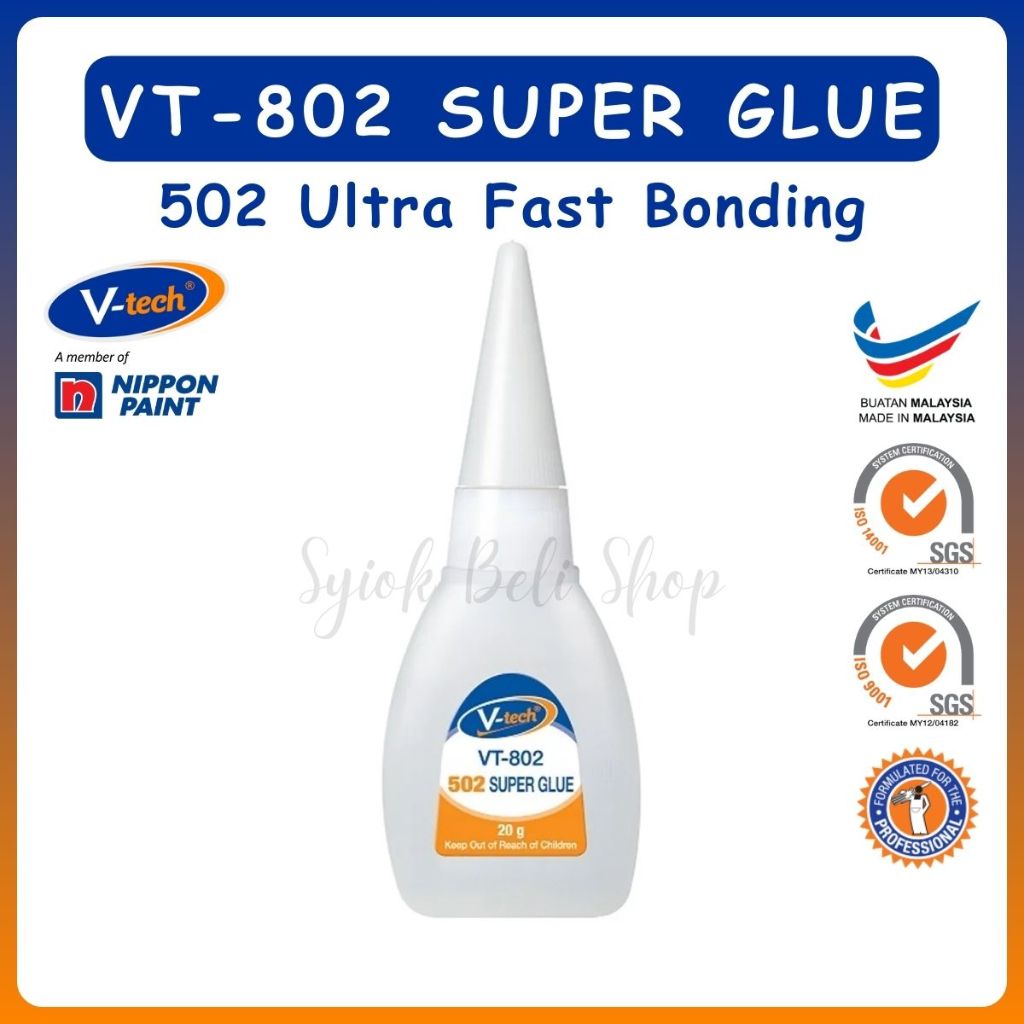 VT-802 V-Tech 502 Super Glue / Strong Heavy Duty Elephant Gam 强力胶 ...