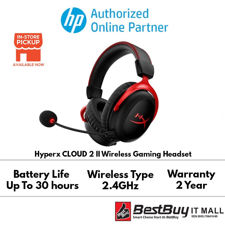 Hyperx CLOUD 2 II WIRELESS Gaming Headset - 4P5K4AA | Shopee Malaysia