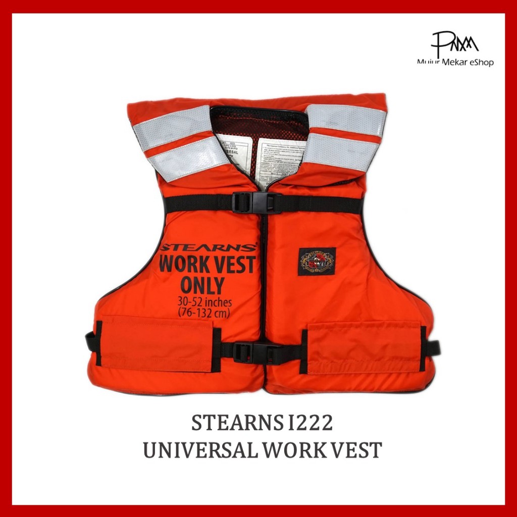 STEARNS I222 LIFE JACKET/SAFETY VEST/WORK VEST/MARINE VEST UNIVERSAL ...