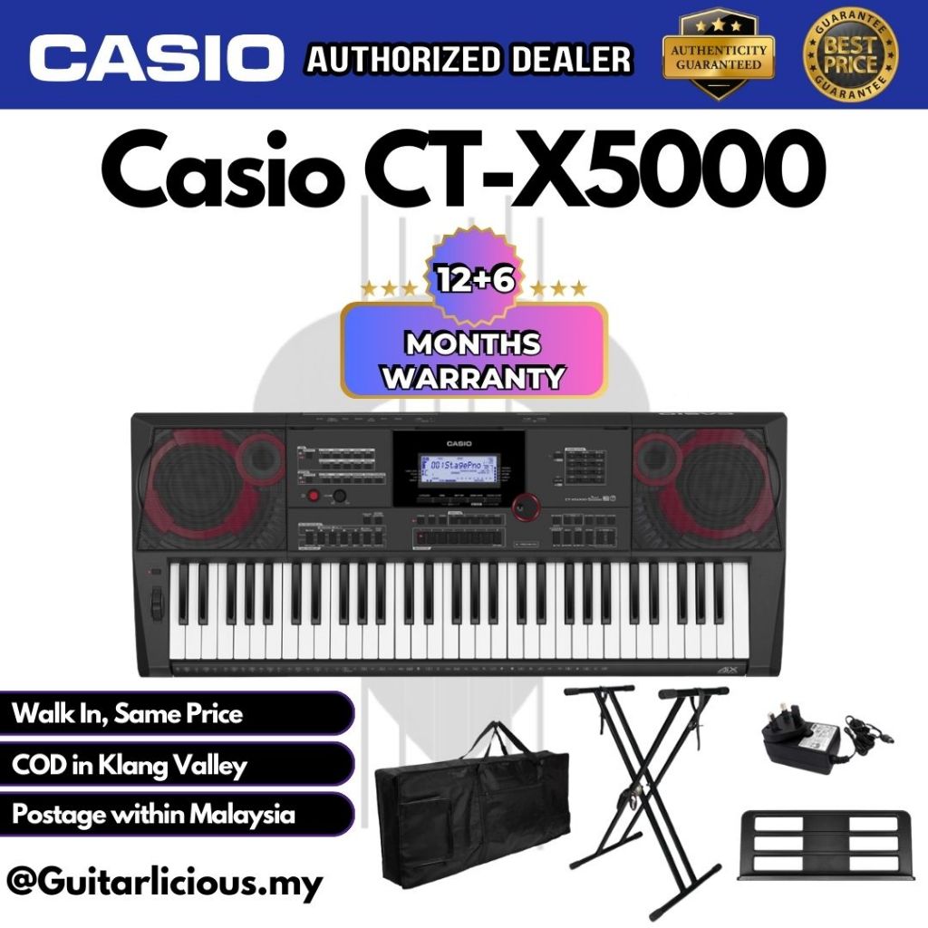 Casio CT-X5000 61-Keys Portable Keyboard Premium Bundle ( CTX5000 / CTX ...