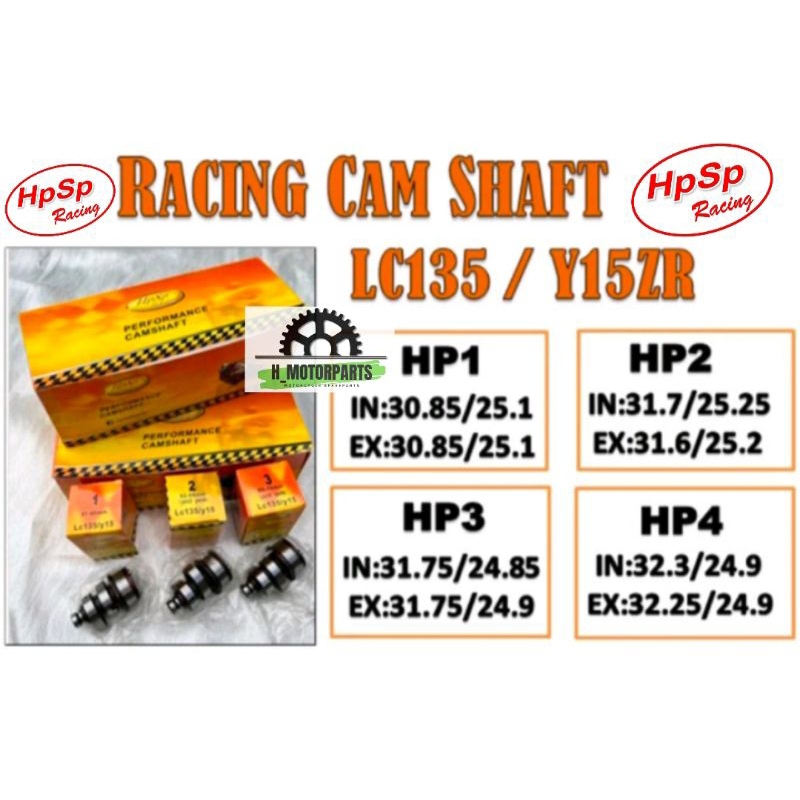 HPSP RACING CAMSHAFT LC135 Y15ZR Y16ZR FZ150 LEO TOBAKI TOKAHI TUTTO ...