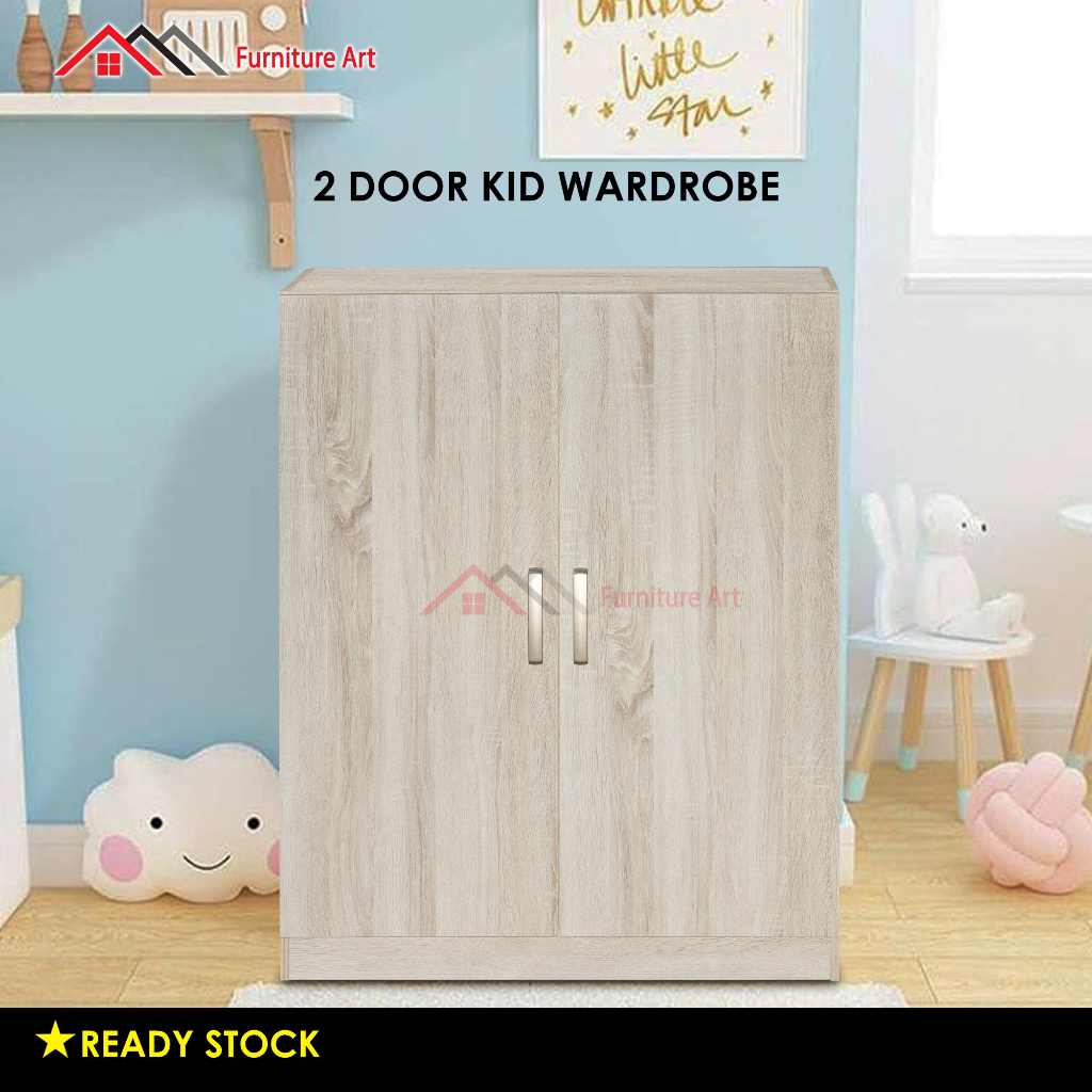 2 Doors Kid Wadrobe /Children Wardrobe / Almari Baju Budak / Kids ...