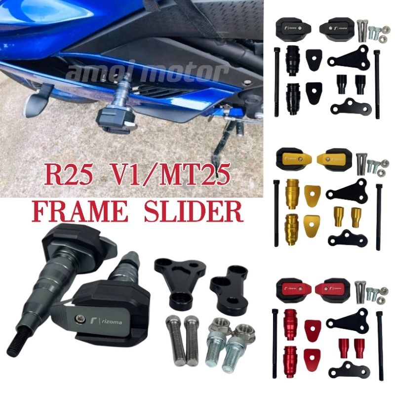 R25 V1 MT25 FRAME SLIDER PROTECTOR CRASHBBAR PROTECTOR SIDE TEPI ENGINE ...