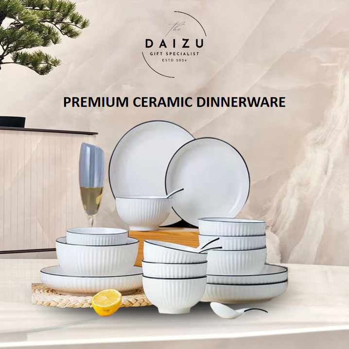 YAMADA Japanese Style Nordic Premium Ceramic Dinnerware Dinner Set ...