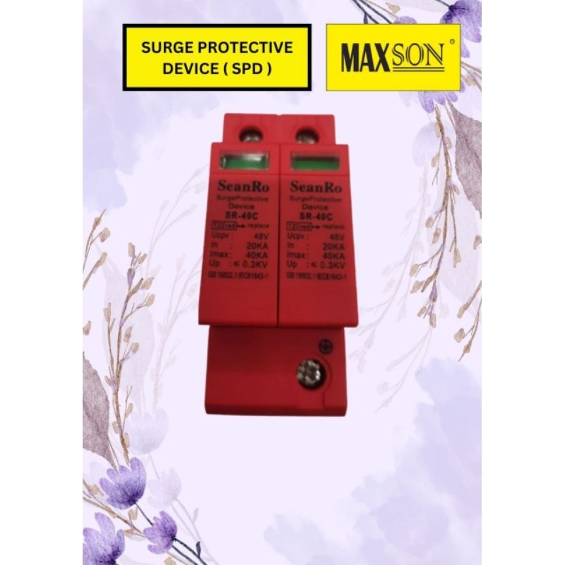 CRILIGHT ( RED ) SOLAR DC SURGE PROTECTOR (2 POLE) PROTECTION SWITCH ...