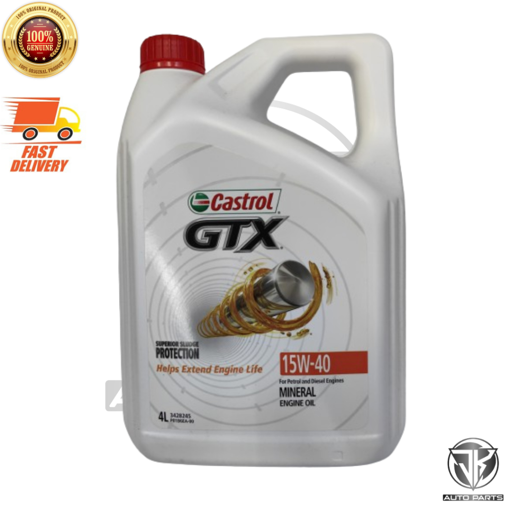 CASTROL GTX 15W40 ENGINE OIL 4 LITRE | Shopee Malaysia