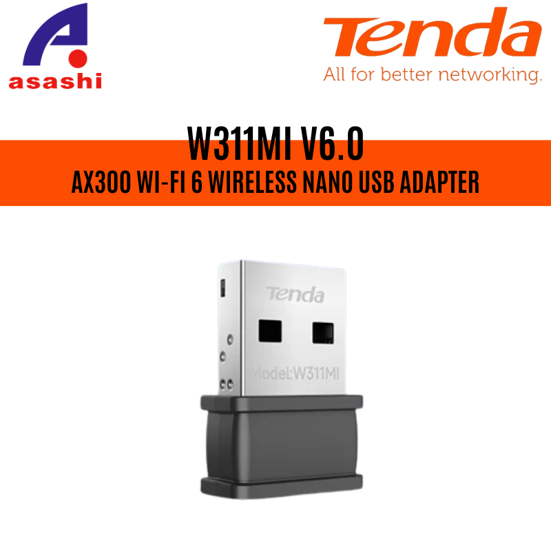 Tenda W311MI V6.0 AX300 Wi-Fi 6 Wireless Nano USB Adapter | Shopee Malaysia
