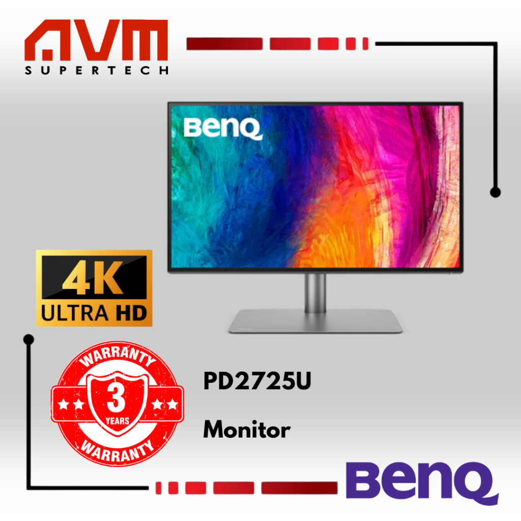 AVM BENQ PD2725U 27 inch 3840x2160 4K UHD 60Hz Thunderbolt 3 Monitor ...