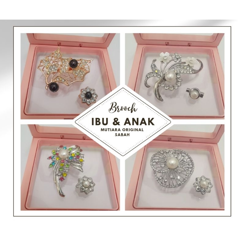 (FREE BOX) EXCLUSIVE KERONSANG IBU & ANAK MUTIARA ASLI SABAH | Shopee ...
