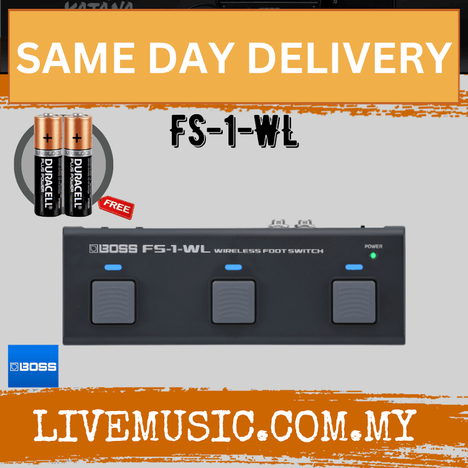 Boss FS-1-WL Bluetooth Wireless Footswitch with USB and TRS (FS1WL ...