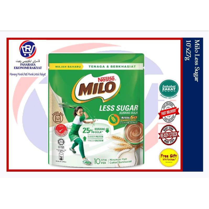 Nestle Milo Less Sugar 10'x27g | Shopee Malaysia