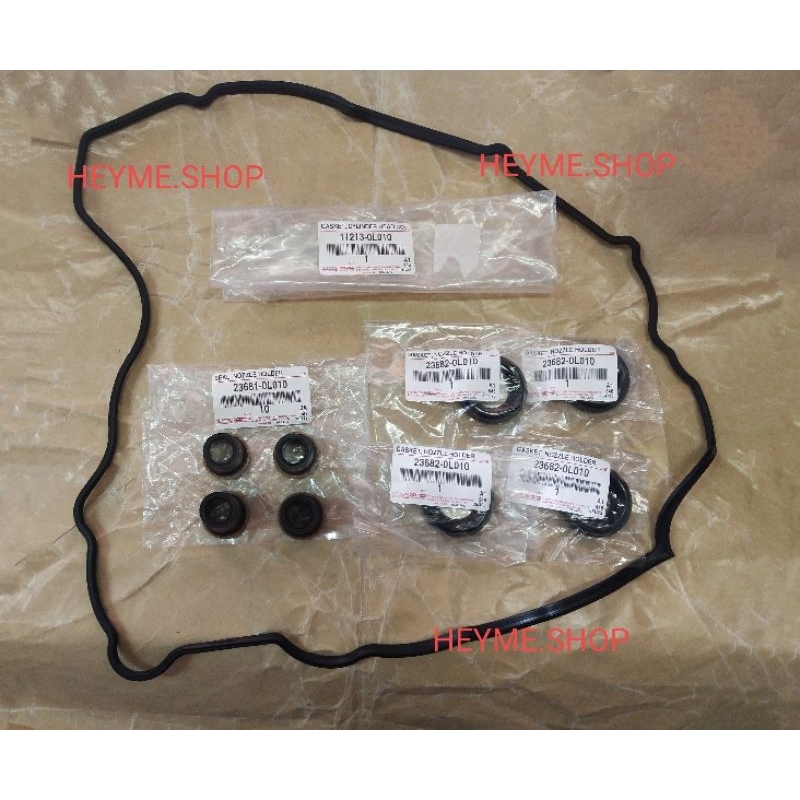 ORIGINAL 1KD 2KD Toyota Hilux KDN165 KUN25 KUN26 Hiace KDH200 Valve Rocker Cover Gasket + Plug ...