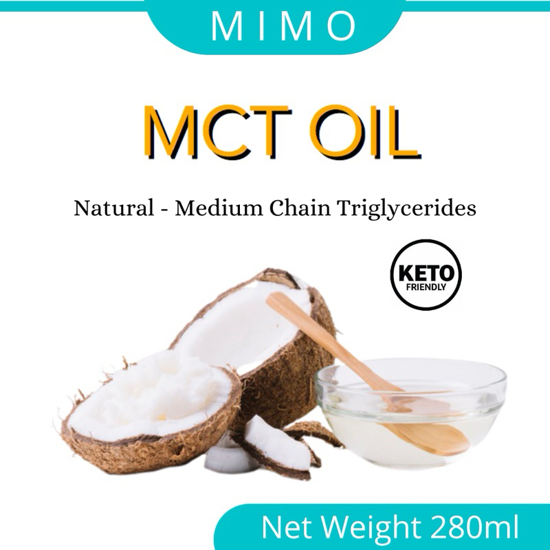 MIMO MCT Oil (280ml) 100% pure natural organic coconut bulletproof Coffee MCT Oil Keto ...