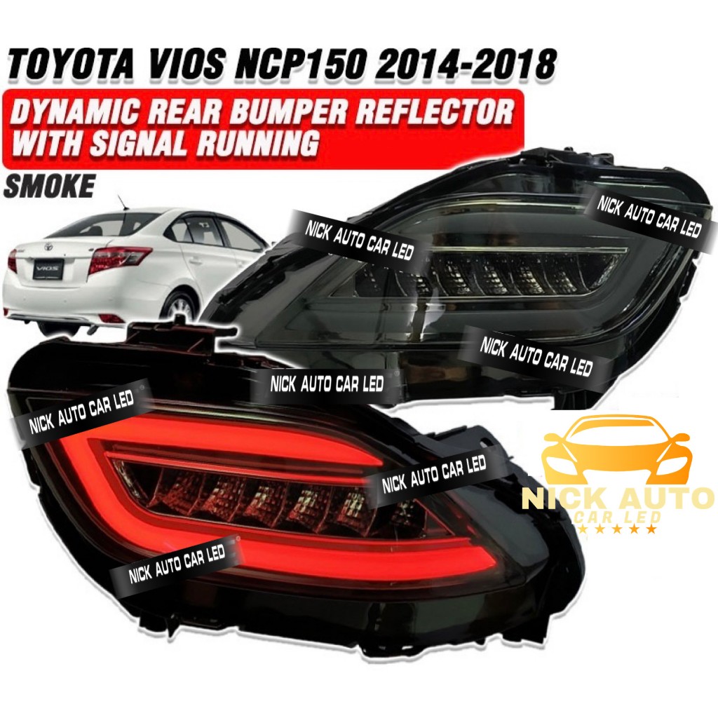 Toyota Vios NCP150 (2013-2018) LED Rear Bumper Reflector (4 in 1 ...