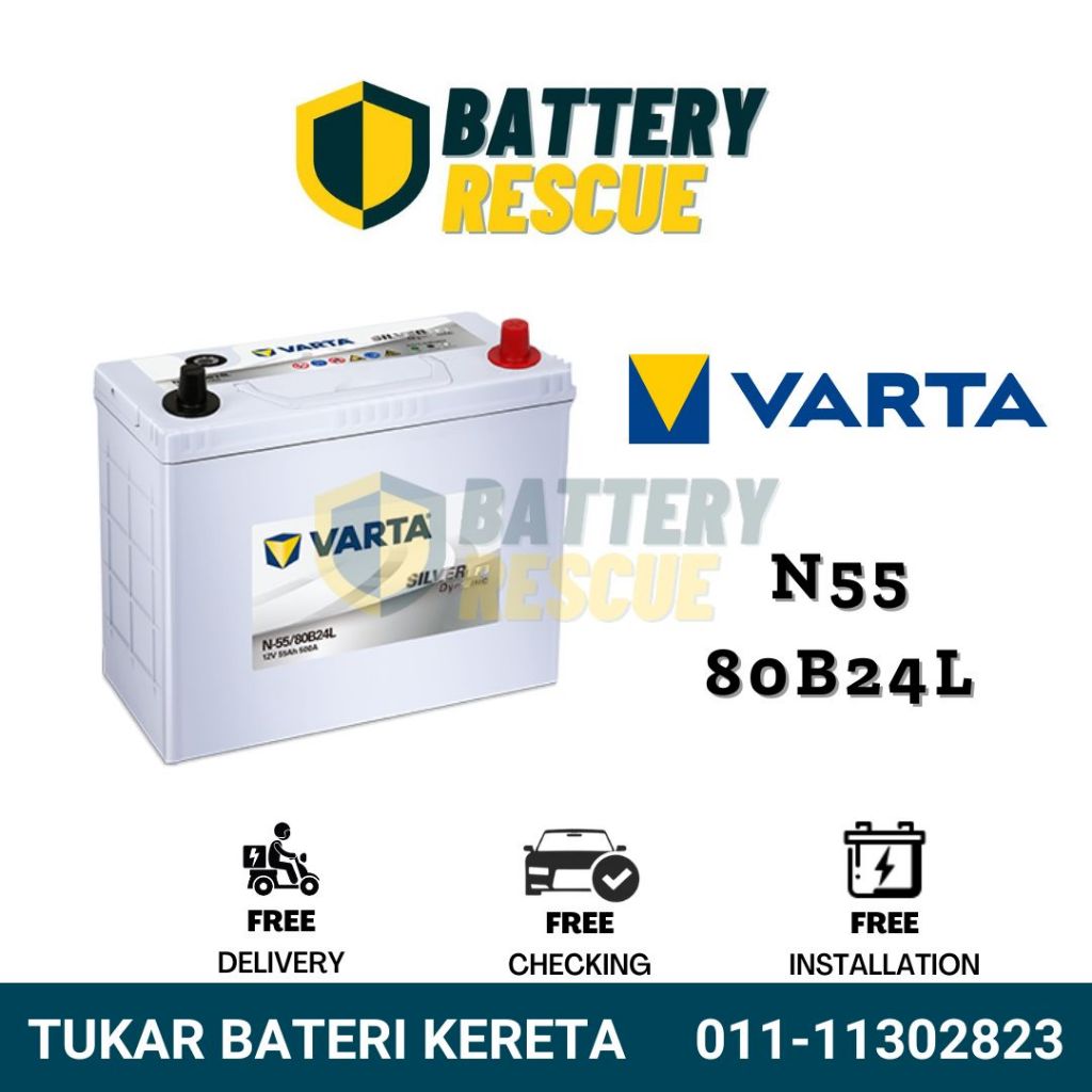 [Installation Available] N55 | 80B24L | Varta EFB | Start Stop Car Battery Bateri Kereta ...