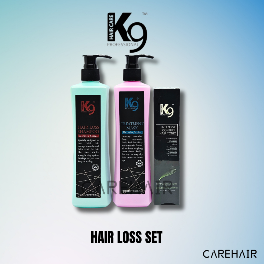 K9 Hair Loss Shampoo Set with Treatment Mask & Intensive Hair Tonic Rambut Gugur Keleumur Rambut ...