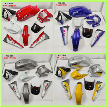 YAMAHA RXZ MILI (8TH) BODY COVER SET WITH FUEL TANK SIAP STICKER TANAM ...