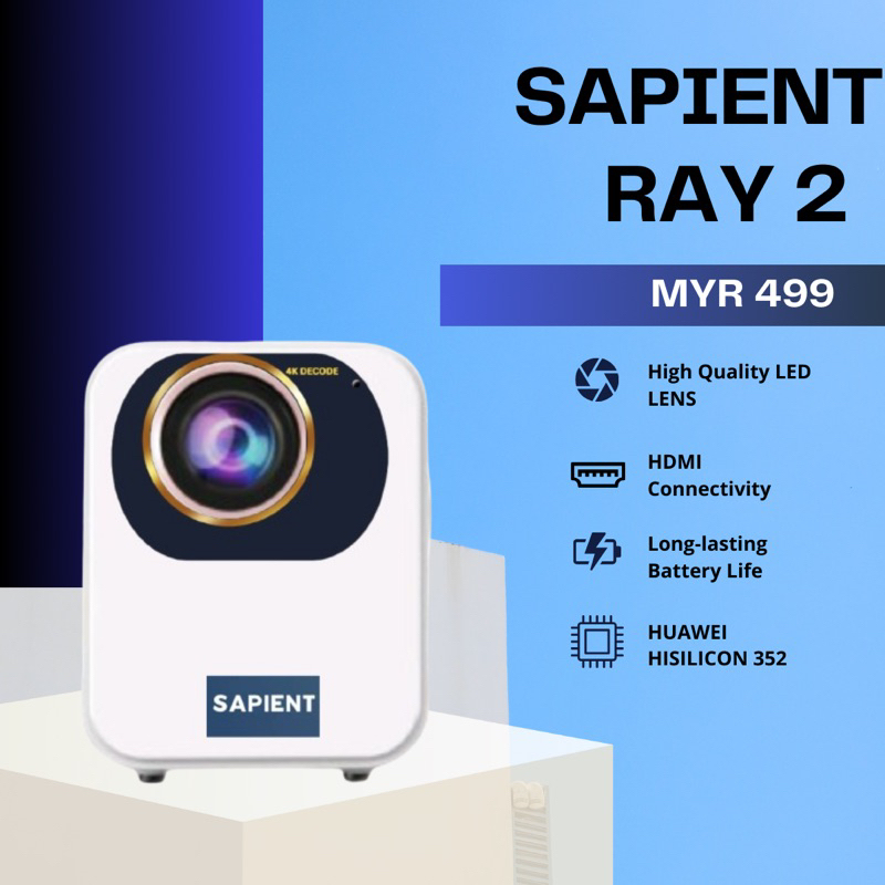 New SAPIENT RAY 2 HISILICON 352 Chipset Smart Projector | Shopee Malaysia