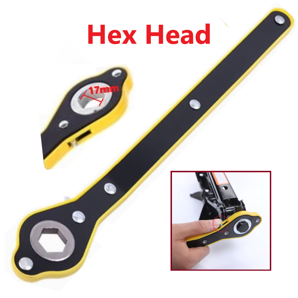 🔥Limited offer🔥 Car Scissor Jack Spanner Ratchet Wrench Tire Wheel ...