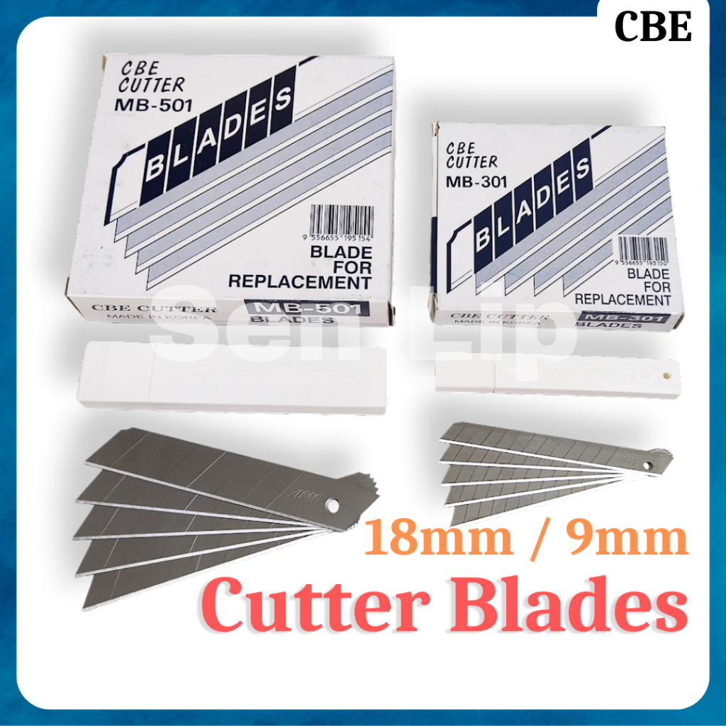 CBE "ZORRO" Cutter Blades 9mm(MB-301), 18mm(MB-501) For Replacement ...