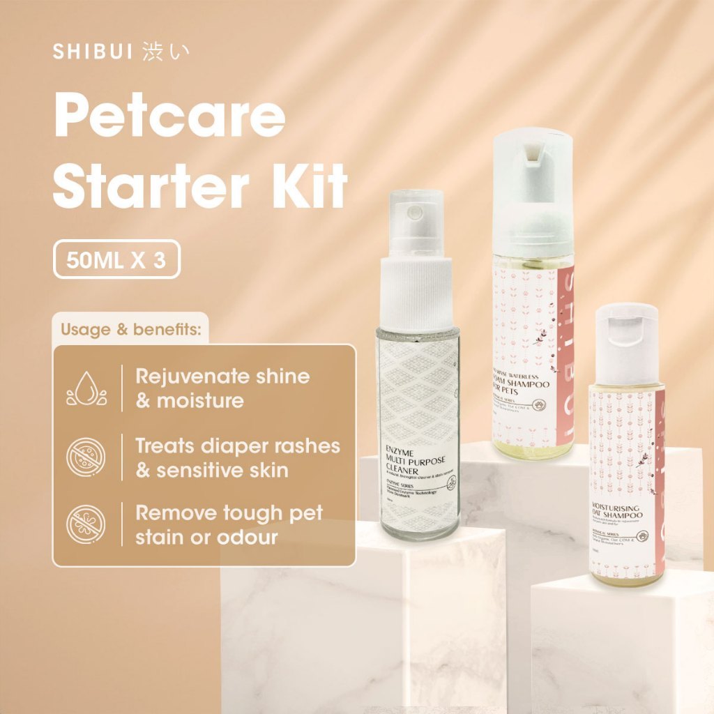 SHIBUI Pet Starter Trial Kit, Waterless Foam Shampoo, Oat Shampoo ...