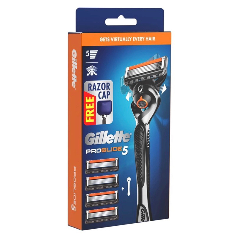 Original Gillette Proglide Bundle Pack 1 Razor Handle + 4 Blades ...