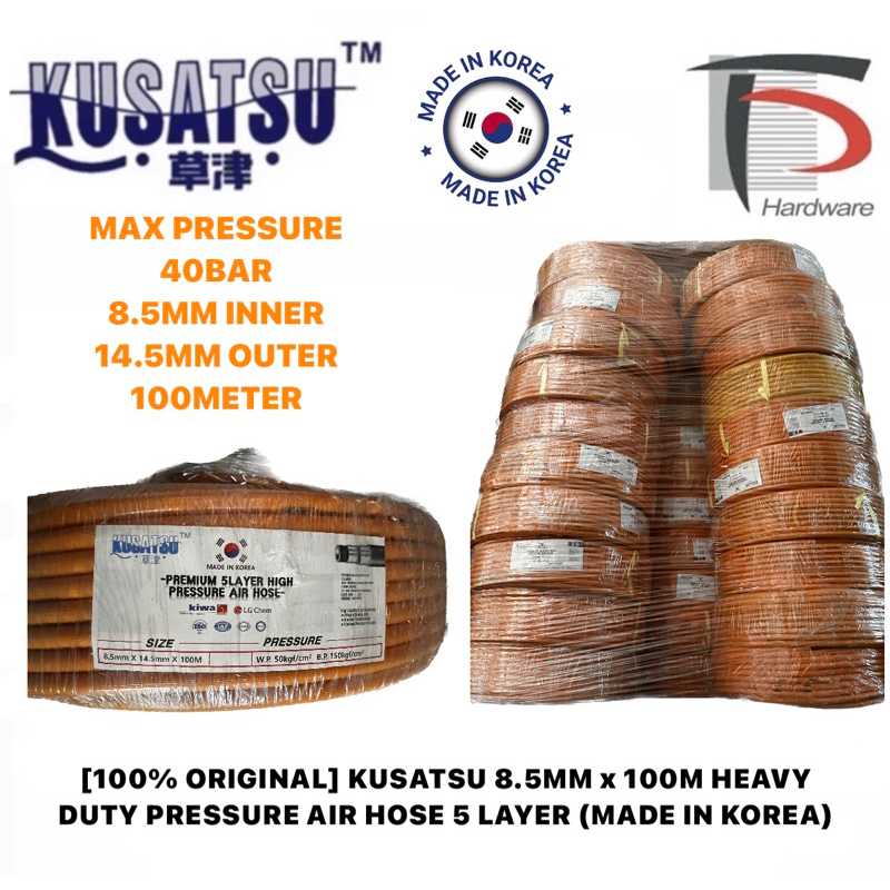 [100% ORIGINAL] KUSATSU 8.5MM x 100M HEAVY DUTY PRESSURE AIR HOSE 5 ...