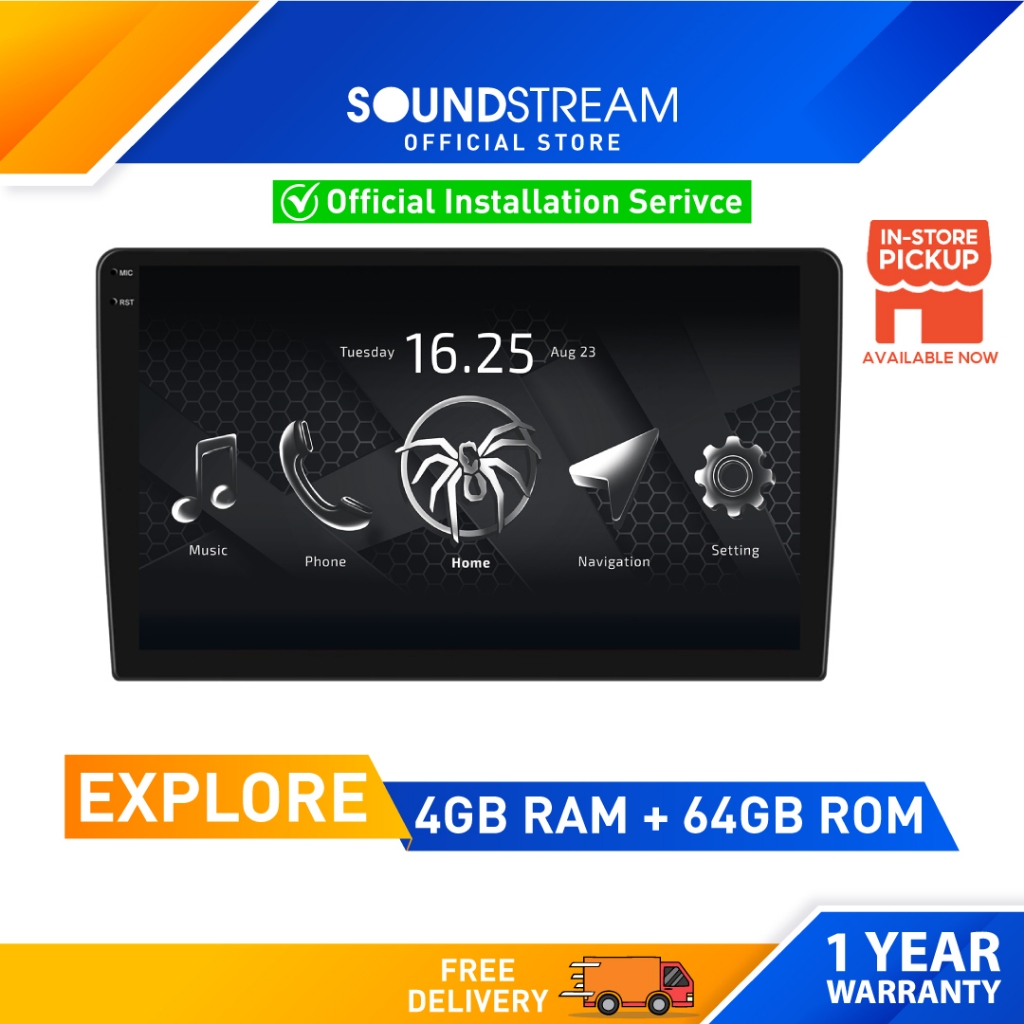 SOUNDSTREAM Anzuo Explore 360 Cam Supported, DSP & 4G Sim Card Car ...